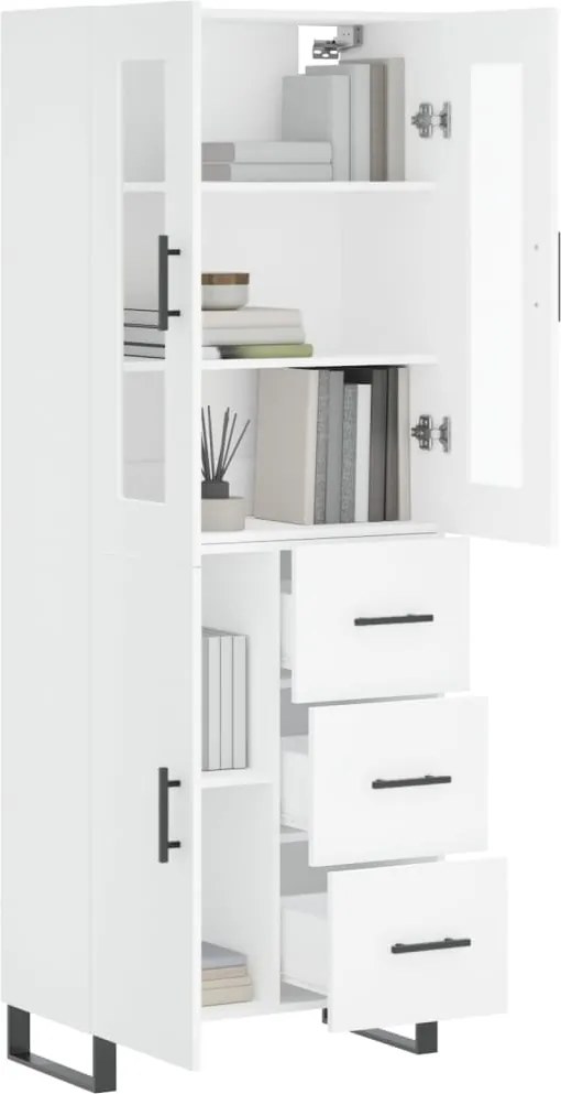 Skříň highboard bílá 69,5 x 34 x 180 cm kompozitní dřevo 3198489