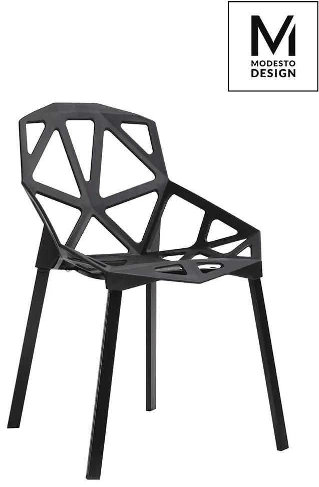 MODESTO židle SPLIT mat černá - polypropylén, kovový základ