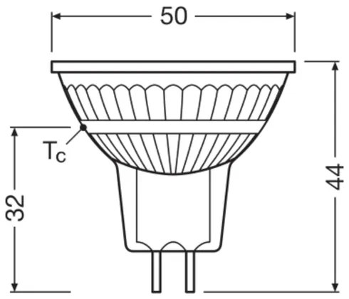 LED žárovka GU5,3 MR16 LEDVANCE 2,1W (20W) neutrální bílá (4000K), reflektor 12V 36°