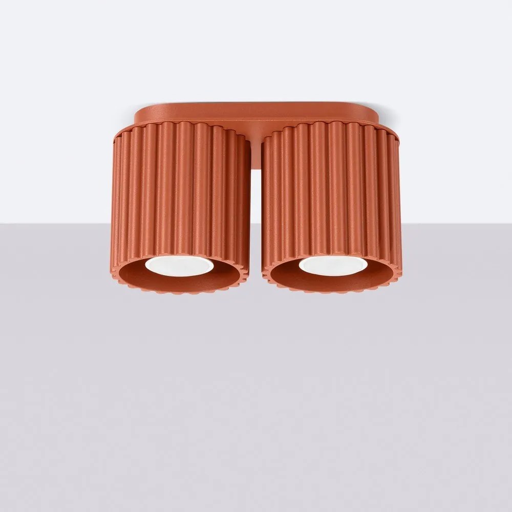 Kovové bodové svítidlo v terakotové barvě 10x21 cm Zora – Sollux