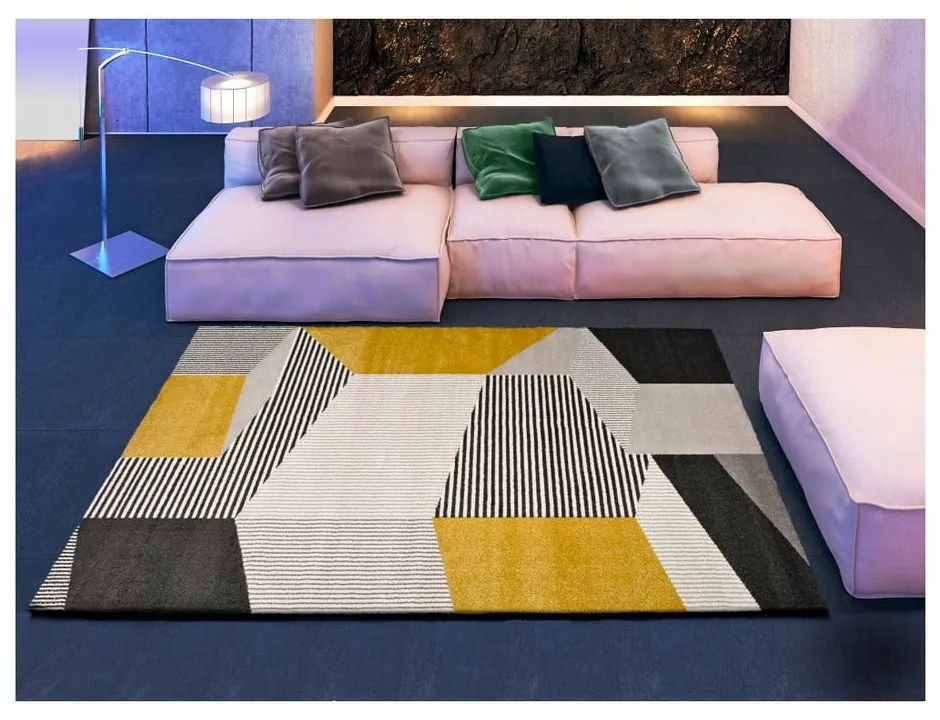 Šedo-béžový koberec Universal Elle Multi, 80 x 150 cm