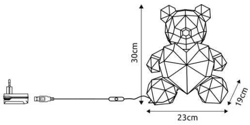 Globo 28058 - LED Stolní dekorace BRONDAR LED/6W/5V USB medvěd