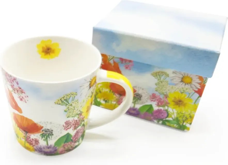 Porcelánový hrnek Letní den, 400 ml – květinový dárek pro maminku a babičku