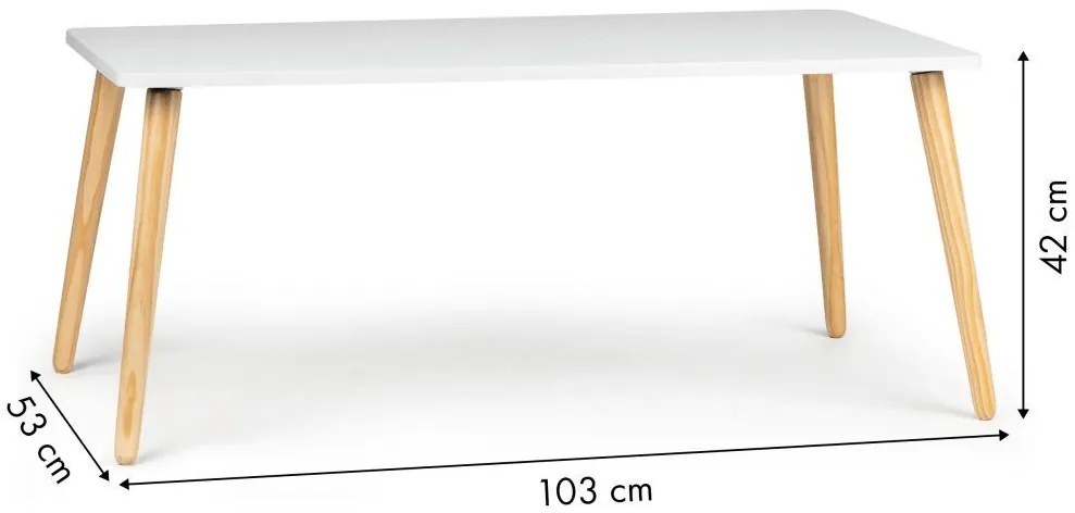 Bestent Konferenční stolek White Edge 100cm