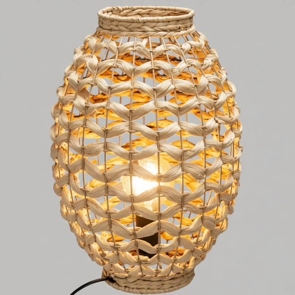 Stolní lampa SAND s stínidlem z hyacintu, výška 40 cm