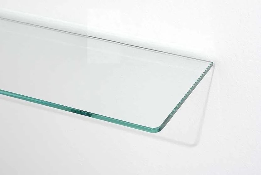 Skleněná polička COVER 50 x 12 cm, bez úchytů 100-104
