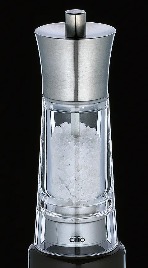 Mlýnek na sůl GENOVA akryl/nerez 14 cm - Cilio