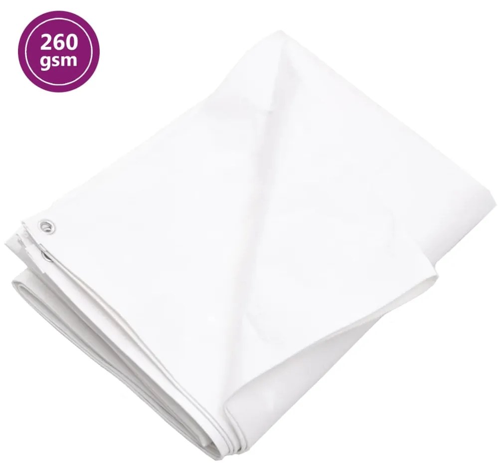 Plachta 260 g/m² 6 x 12 m bílá HDPE 151605