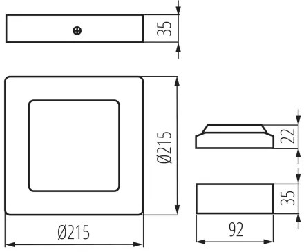 LED svítidlo Kanlux KANTI V2LED 18W-NW-W neutrální bílá 4000K 28951