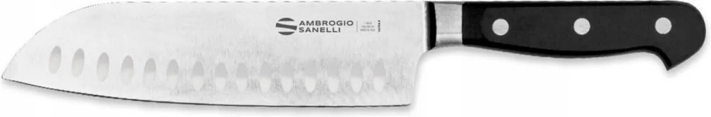 Nůž Santoku Ambrogio Sanelli Maitre 18 cm, ocel Nitro-b, ergonomický