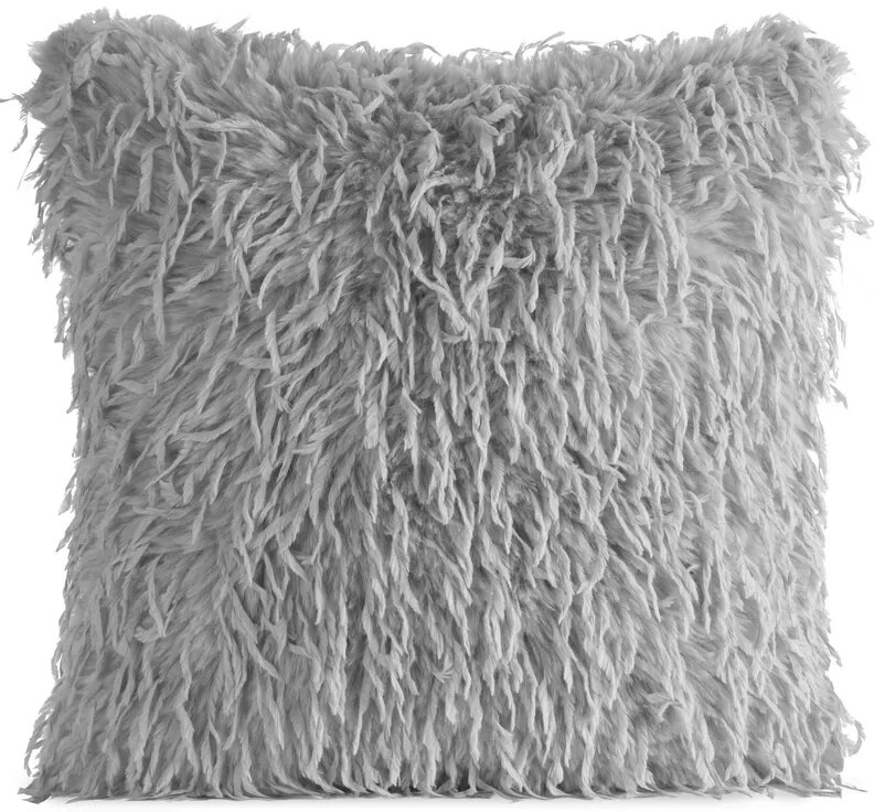 Dekorační povlak na polštář 45x45 Adore silver furry Eurofirany