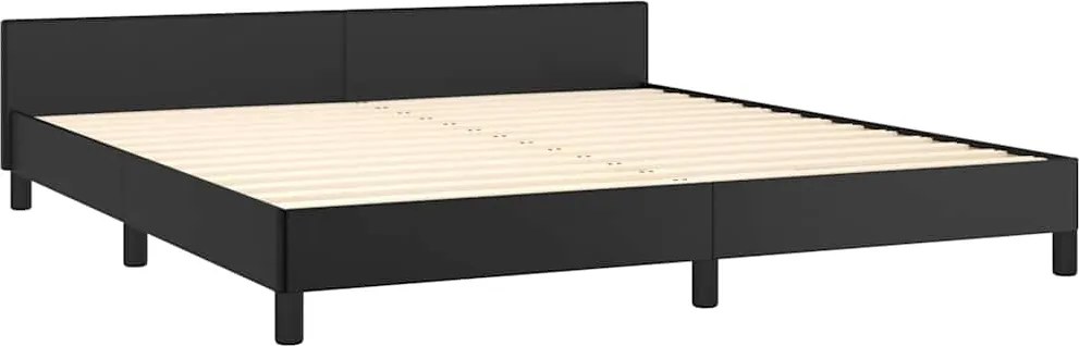 Rám postele s čelem černý 160x200 cm umělá kůže 3125457