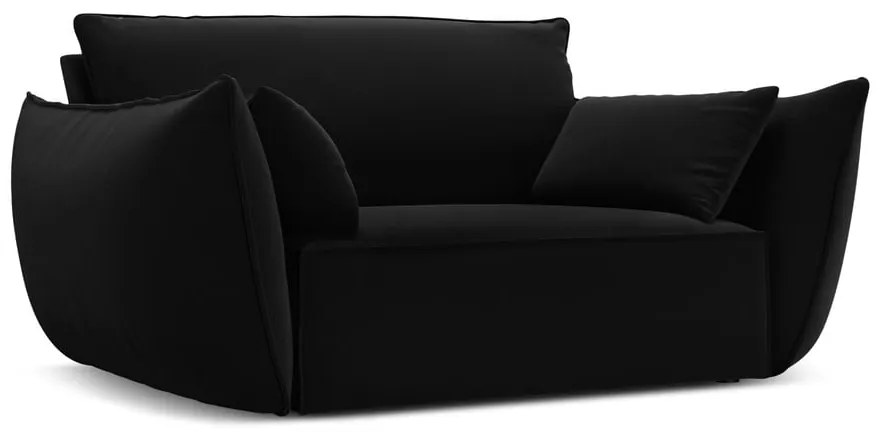 Černé sametové křeslo Vanda – Mazzini Sofas