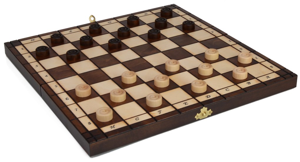 Dřevěné šachy s dámou - velké