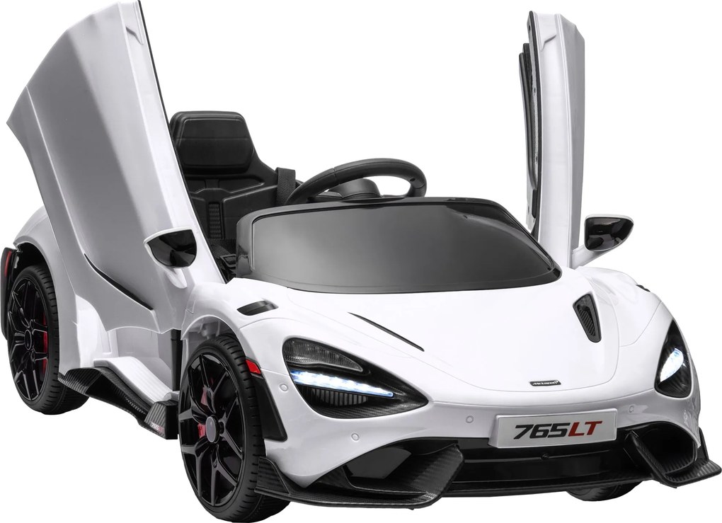 Elektromobil AIYAPLAY pro děti 12V McLaren 765LT s dálkovým ovládáním 2.4G, MP3 hudbou, elektrické vozidlo s klaksonem, světly, křídovými dveřmi, jemn
