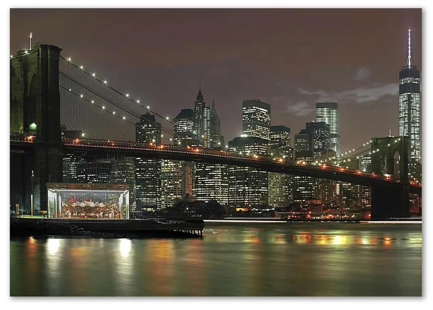 Wallmuralia Foto obraz akrylové sklo New York noc 100x70