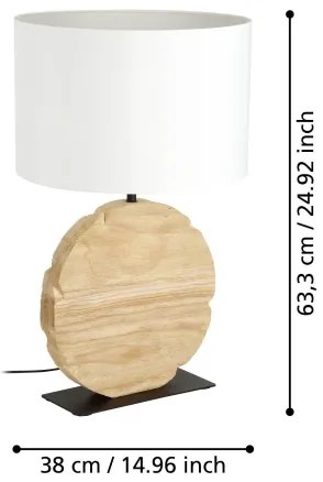 Eglo 39916 - Stolní lampa CONTESSORE 1xE27/40W/230V 63,5 cm hnědá
