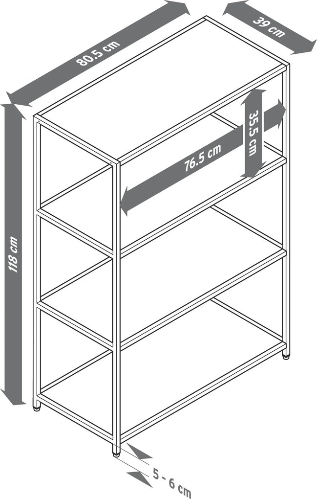 Tchibo - Kovová konzole - barva: bílá