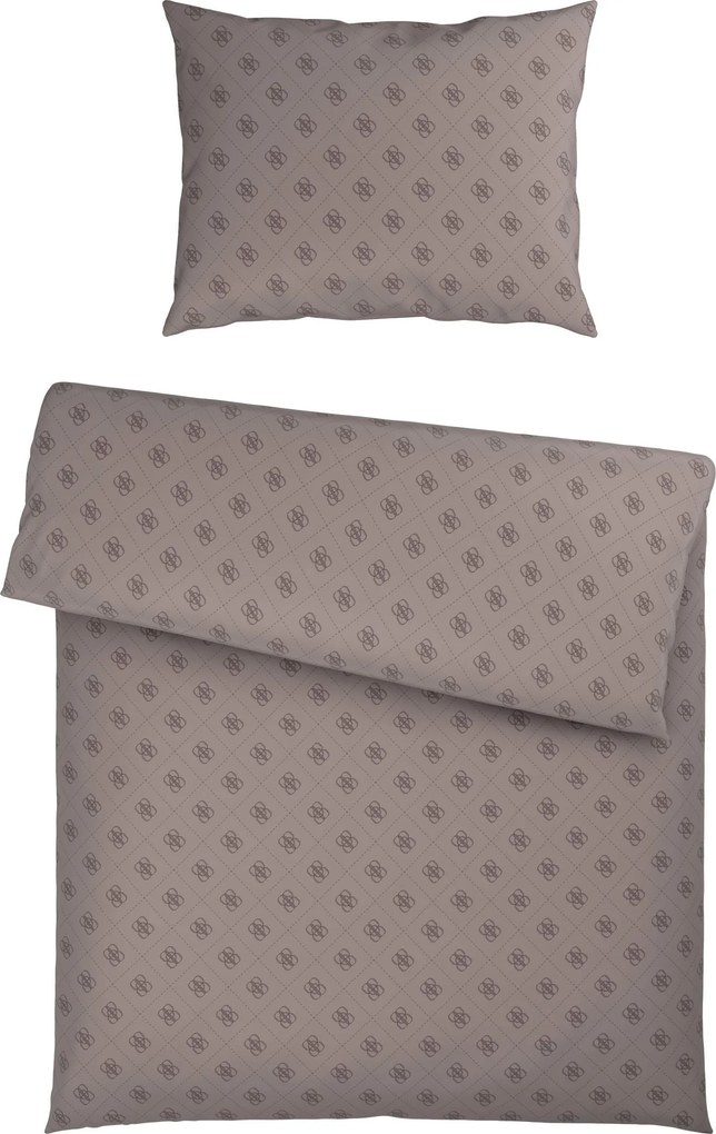 XXXLutz POVLEČENÍ satén šedohnědá 140/200 cm Ambia Home - Povlečení - 004443009201