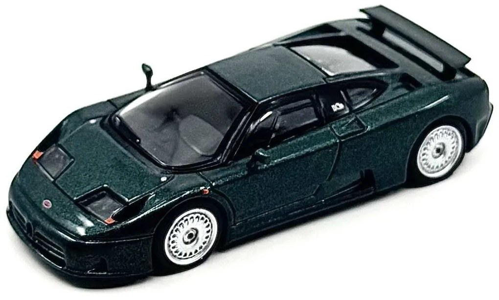 Mini gt bugatti eb110 gt 1995, dark green 1:64