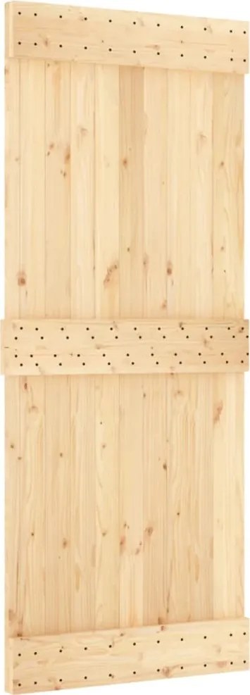 vidaXL Posuvné dveře s kováním 85 x 210 cm masivní borové dřevo [3202988]