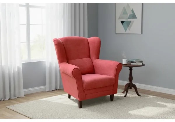 Křeslo ušák GALA červená