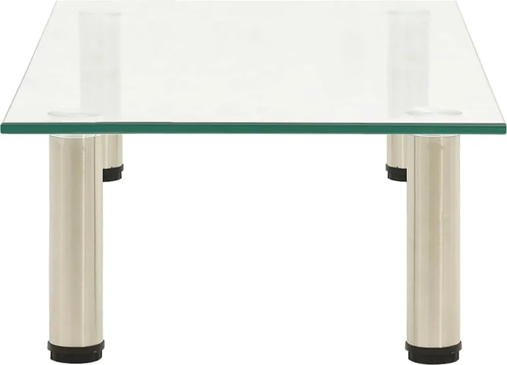 TV stolek průhledný 60 x 35 x 17 cm tvrzené sklo 322763