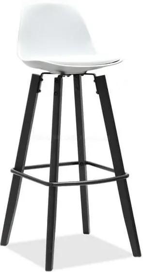 design4life Barová židlička LAVORO bílá-černá
