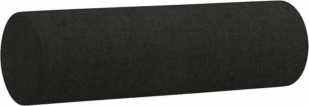2místná pohovka s polštáři černá 120 cm textil 3200817