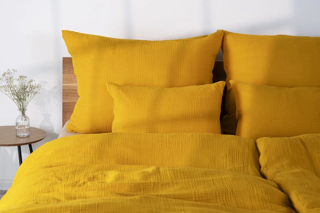 Celoroční mušelínové povlečení Honey - GOTS Velikost: 220 x 200 + 2 x 70 x 90