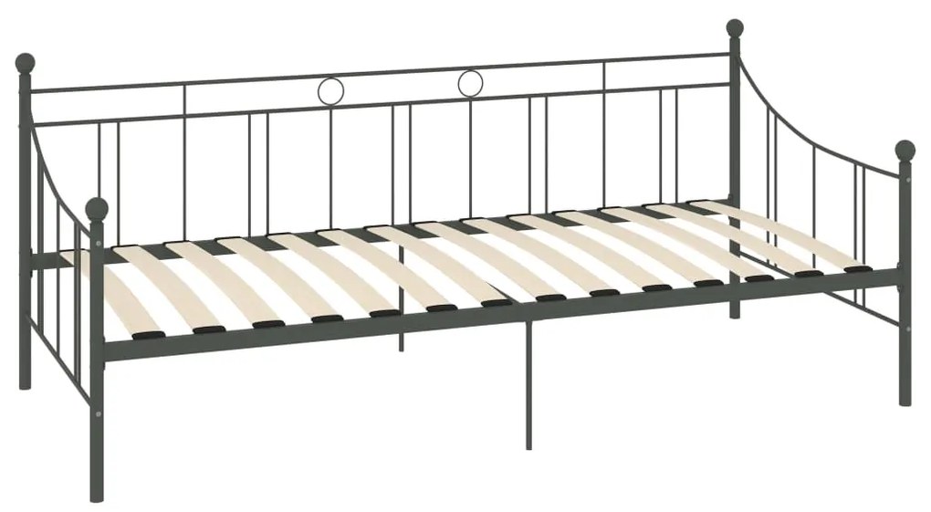 Rám denní postele šedý kov 90 x 200 cm,  284670