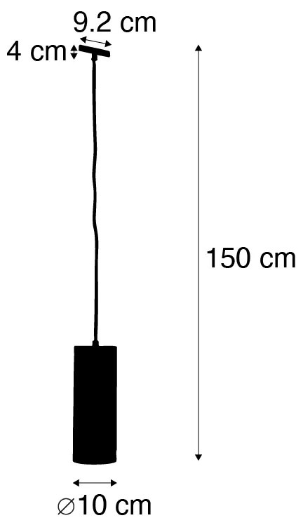 Designové závěsné svítidlo tmavě bronzové vč. 1-fázového kolejnicového adaptéru - Slimline Tubo