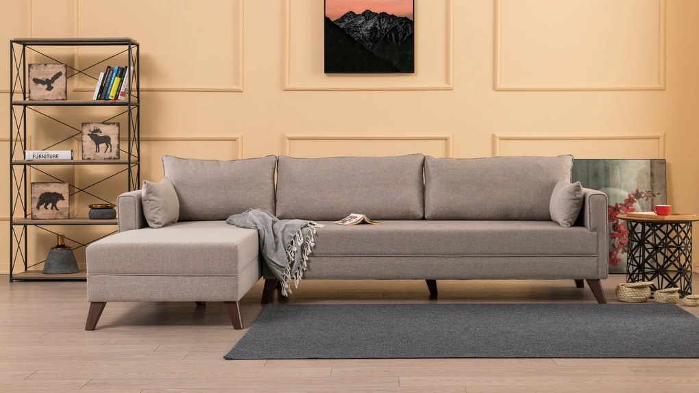 Hanah Home Designová pohovka BELLA krémová levá 275 cm 825BLC1512