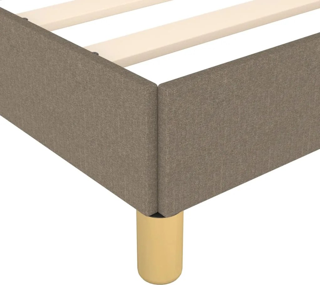 Rám postele bez matrací taupe 120x190 cm textil 3269616