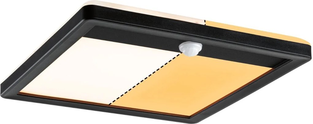 P 94709 LED venkovní panel Lamina Backlight pohybové čidlo neláká hmyz IP44 hranaté 250x47mm CCT 14W 230V černá umělá hmota - PAULMANN