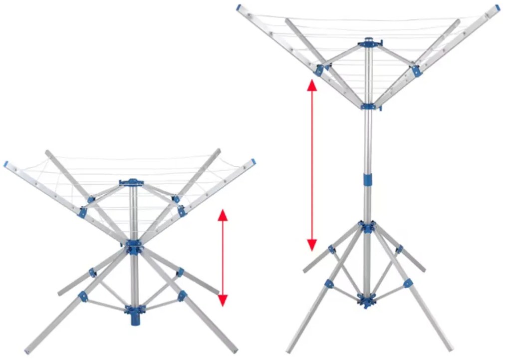Hliníkový sušák na prádlo FALCO, 103x168 cm, stříbrná Monzana