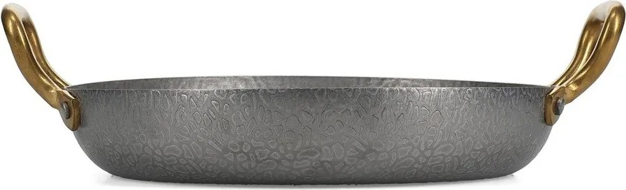 Servírovací kovový talíř ve stříbrné barvě ø 24 cm Serve – BonBistro