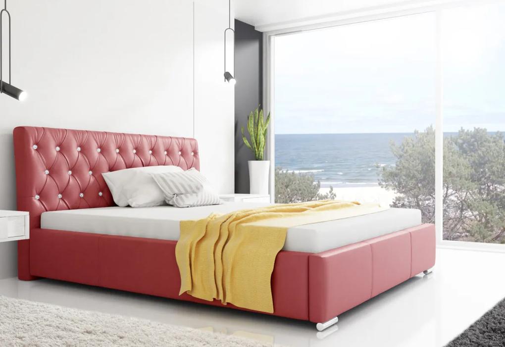 Čalouněná postel RETRO + matrace COMFORT, 200x200, madryt 160