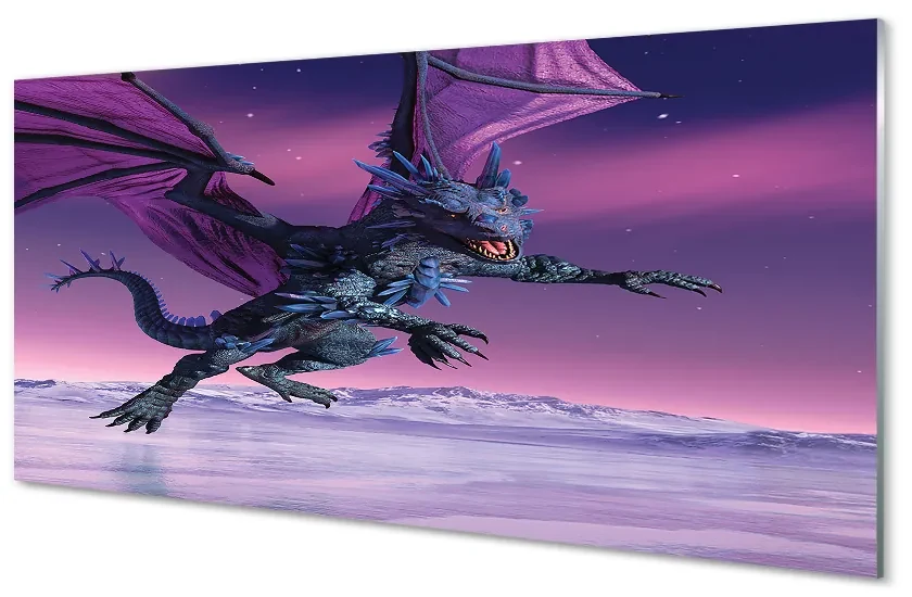 akrylový obraz Dragon pestré oblohy 140x70 cm | BIANO