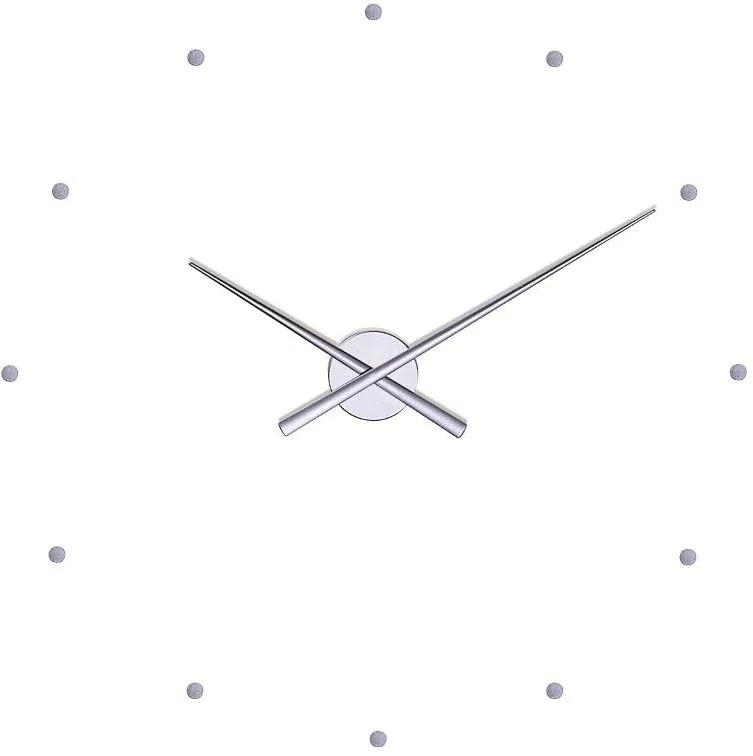 Designové nástěnné hodiny OJ stříbrné 50cm