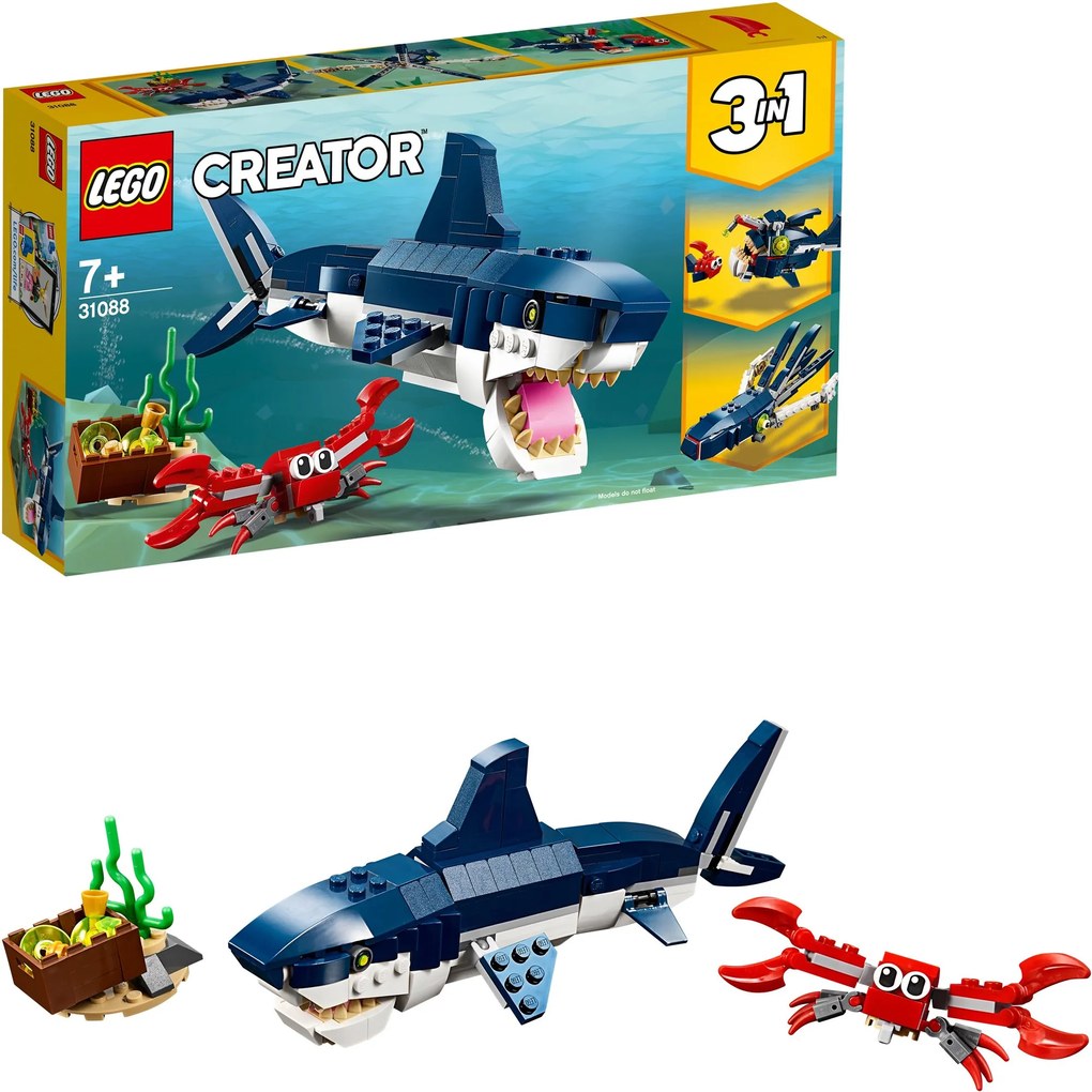 Lego stavebnice lego creator 3 v 1 31088 tvorové z hlubin moří