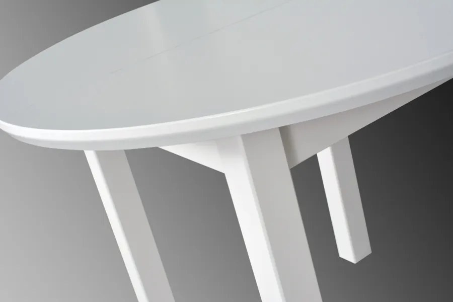 Jídelní stůl POLI 1 + doprava zdarma deska stolu bílá, nohy stolu ořech