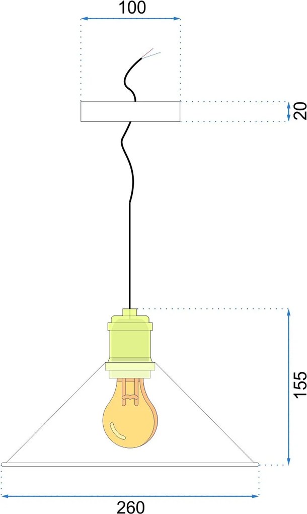 Toolight Porto, stropní svítidlo 1xE27 APP016-1CP, černá, OSW-00204