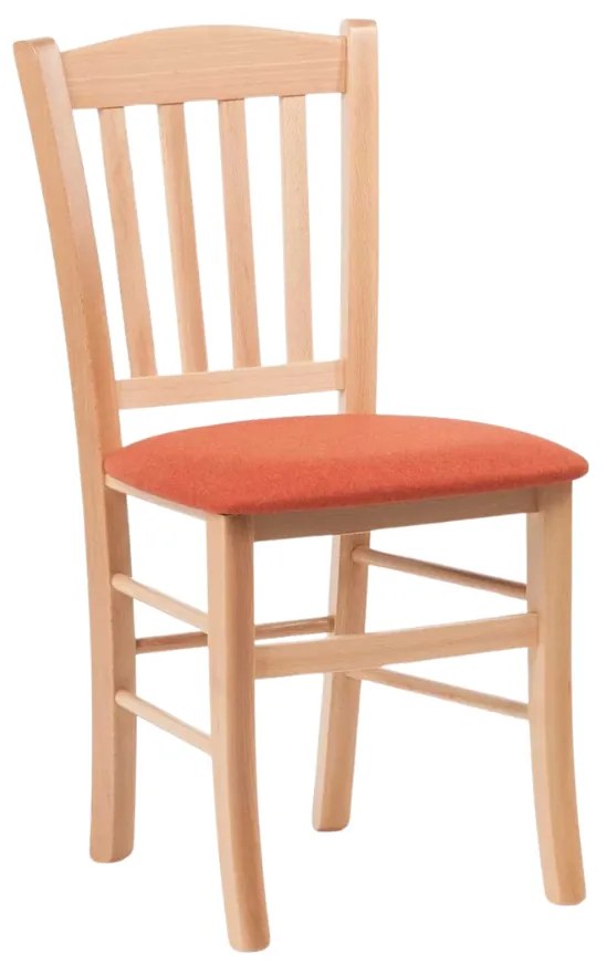 Jídelní čalouněná židle VENETA — masiv, látka, více barev, nosnost 155 kg Dub Sonoma Lux 25 Béžová