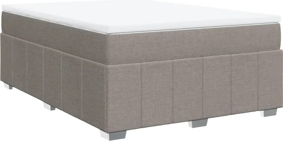 Box spring postel s matrací taupe 140x200 cm textil 3285481