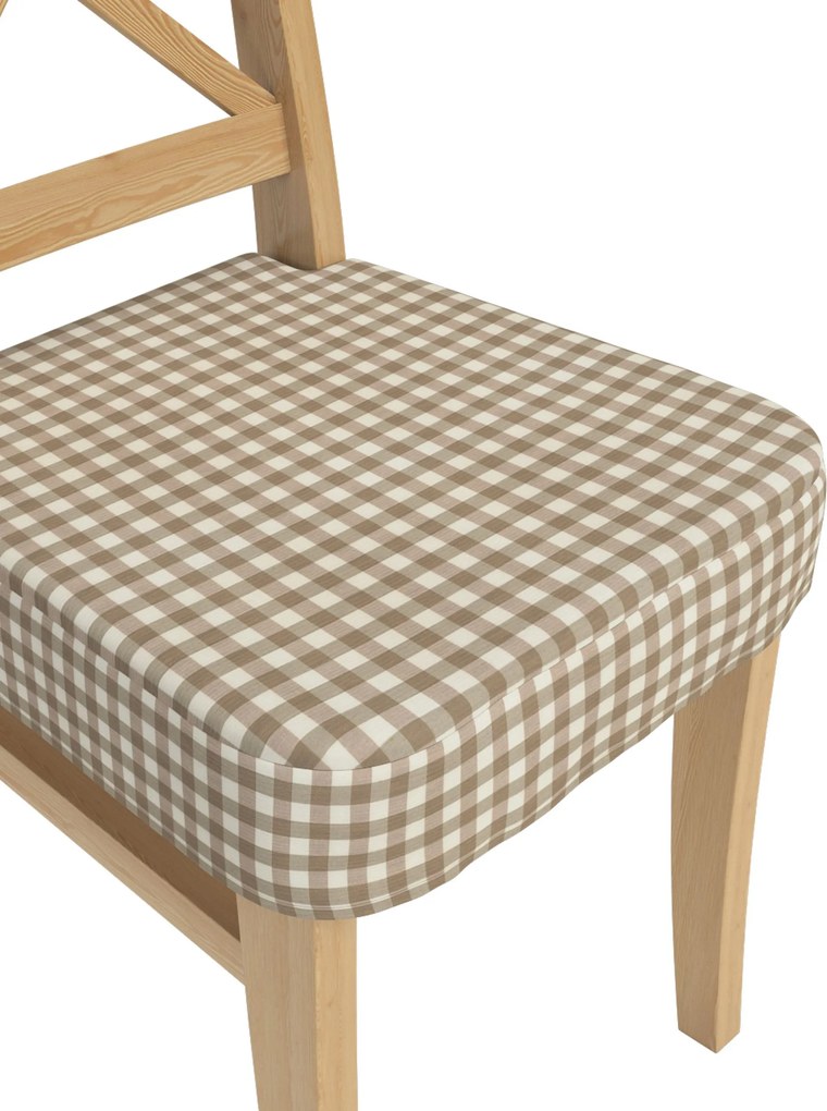 Sedák na židli IKEA Ingolf barva béžová látka vzorované