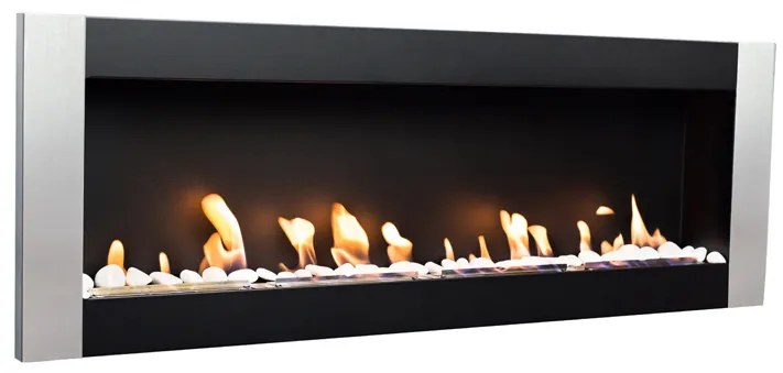 BIO FLAME biokrb Easy L Open Nerez Vertical 115x40 cm