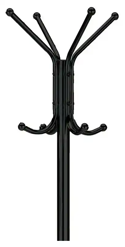Kovový věšák Viborg chrom, 180 cm, černý | BIANO