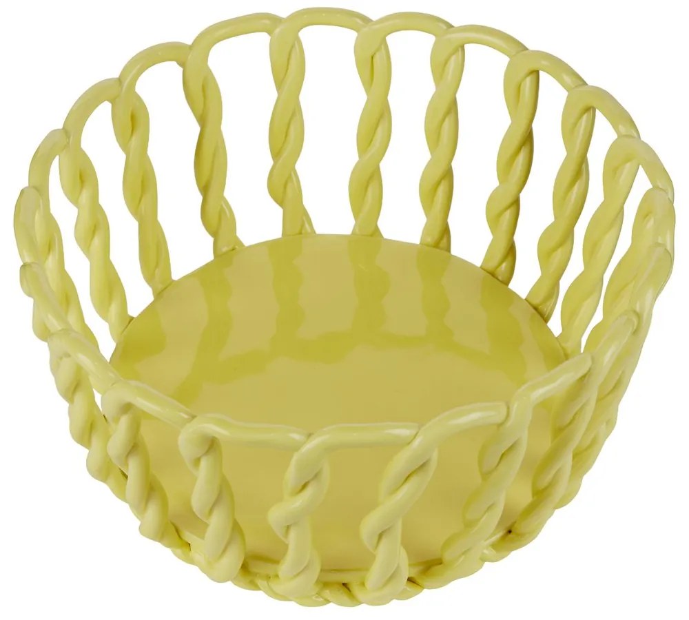 CRAFT Keramický košík 25 cm - žlutá