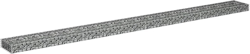 Gabionový vyvýšený záhon pozinkovaná ocel 360 x 30 x 10 cm 145640